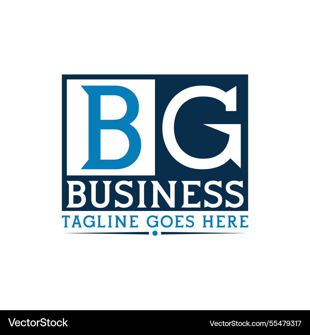 Bg logo letter business design Royalty Free Vector Image