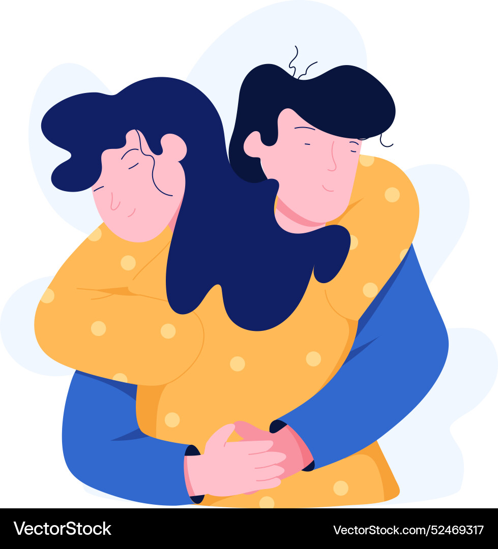 Hugging Royalty Free Vector Image - VectorStock
