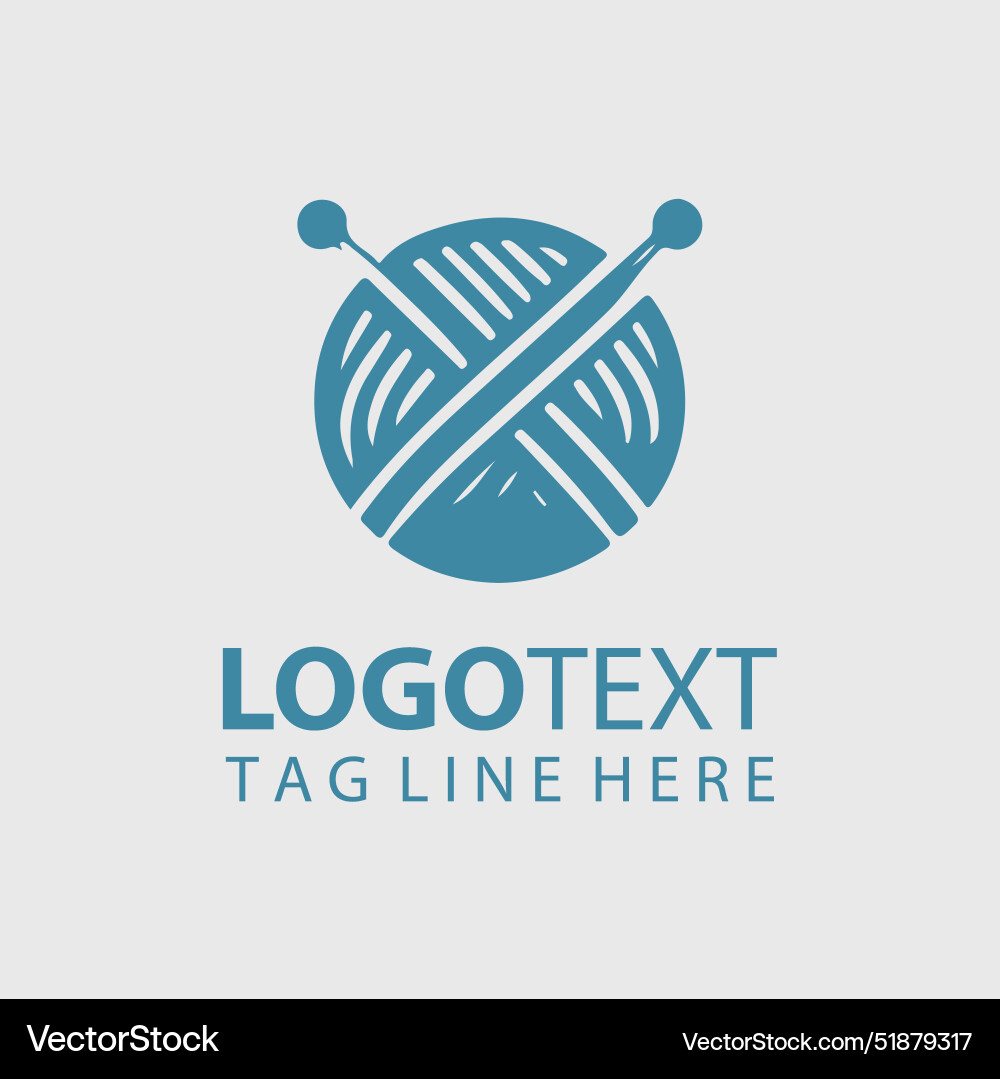 Knitting logo Royalty Free Vector Image - VectorStock