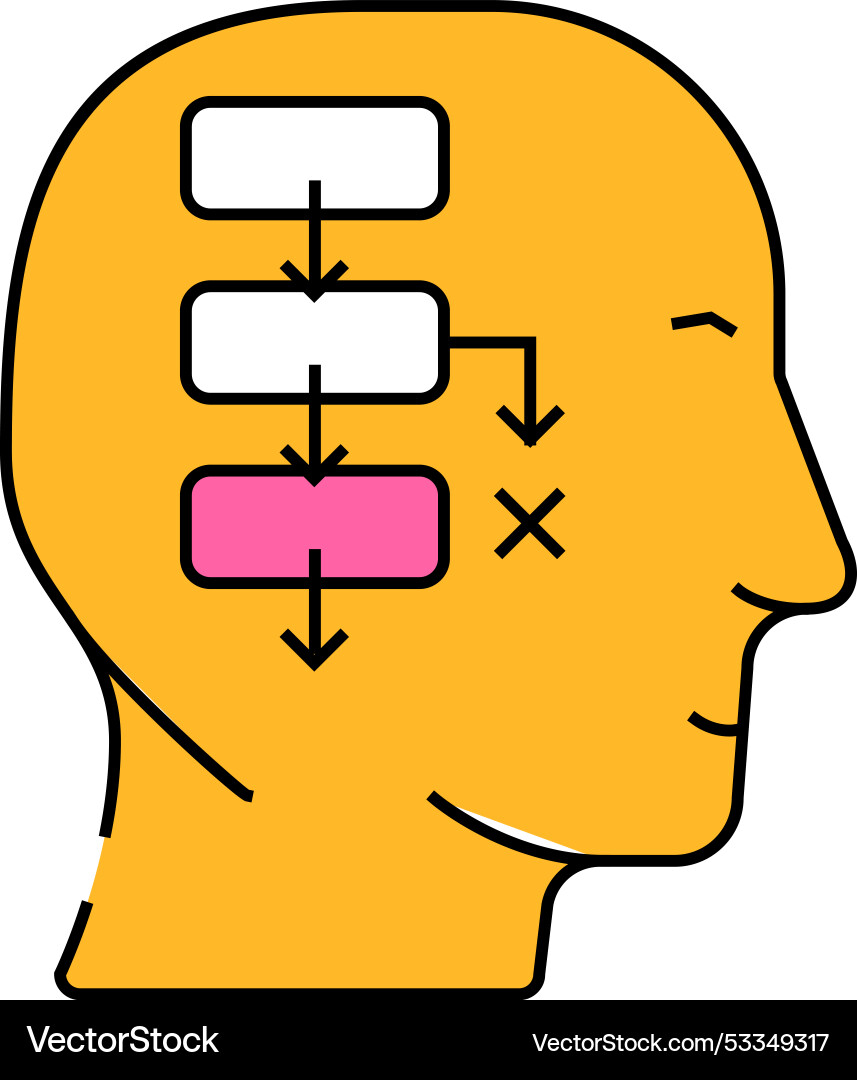 Logic math science education icon color Royalty Free Vector