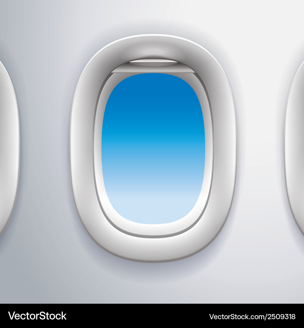 Airplane Window View Royalty Free Vector Image