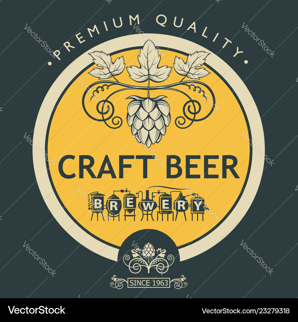 Beer label design Royalty Free Vector Image - VectorStock