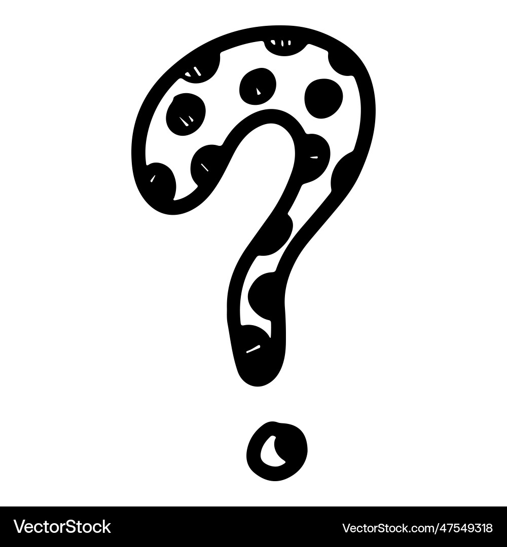Doodle sketch style of question marks hand drawn Vector Image