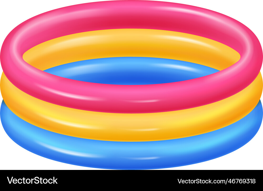 Realistic inflatable swimming pool Royalty Free Vector Image