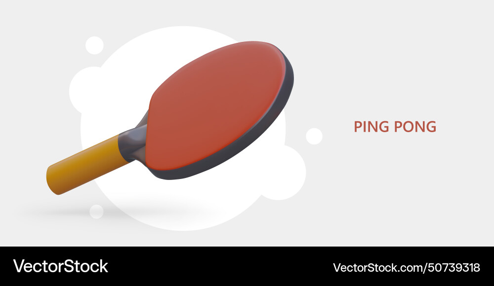 Realistic table tennis racket paddle for ping Vector Image