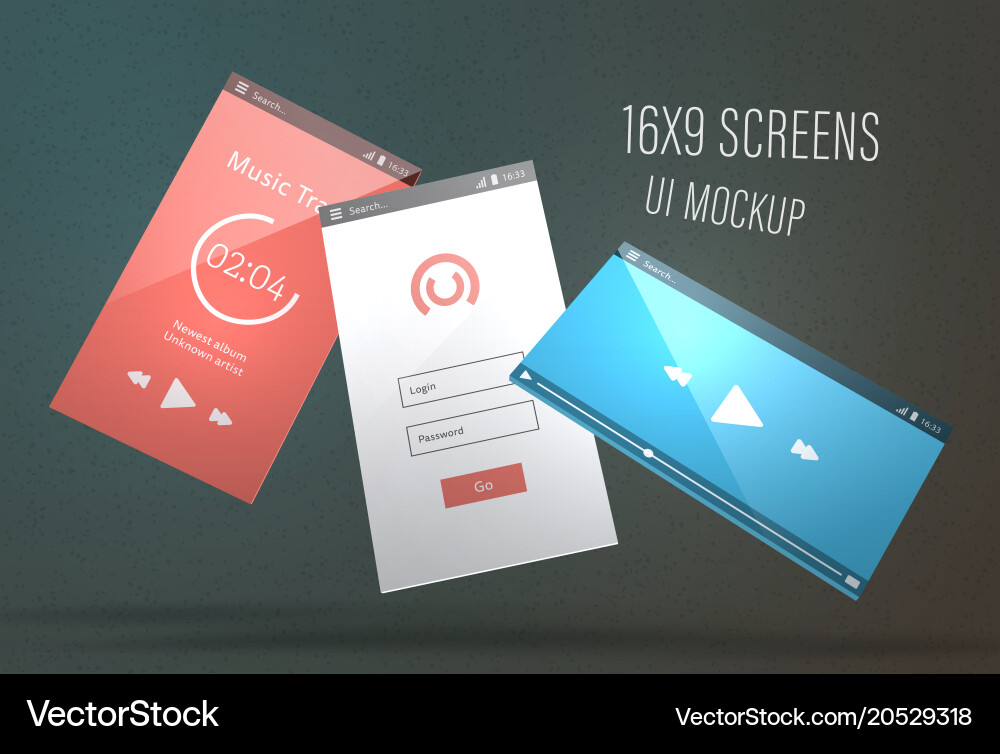 Screens ui mockups Royalty Free Vector Image - VectorStock