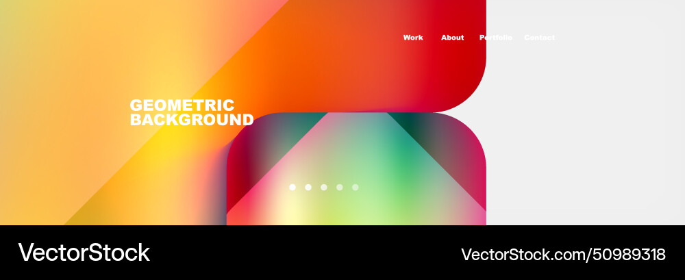 Vibrant geometric shapes on white background Vector Image