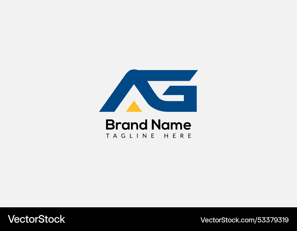 Abstract ag letter modern initial lettermarks logo