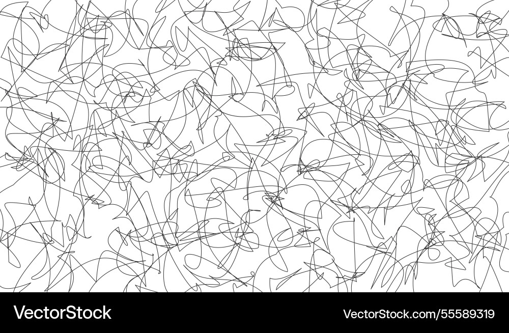 Abstract black pencil scribbles pattern on white Vector Image