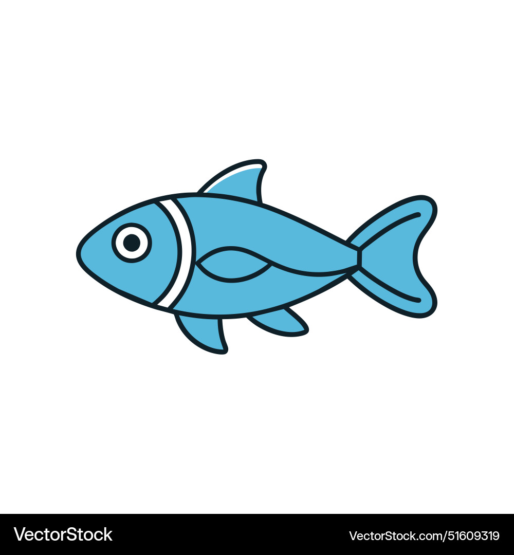 Benguela jewelfish fish stands icon Royalty Free Vector