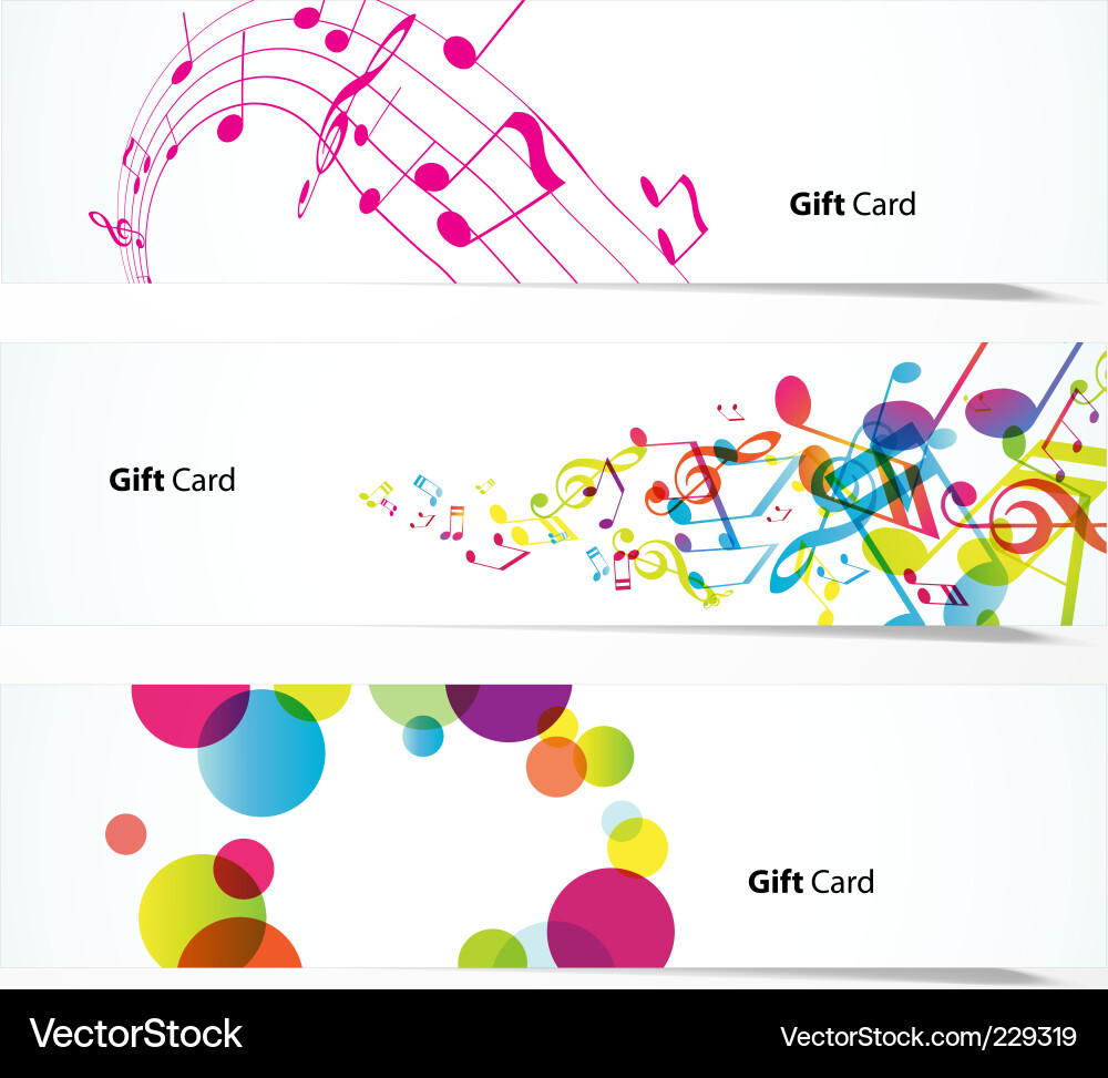 Colorful Gift Card Background Royalty Free Vector Image