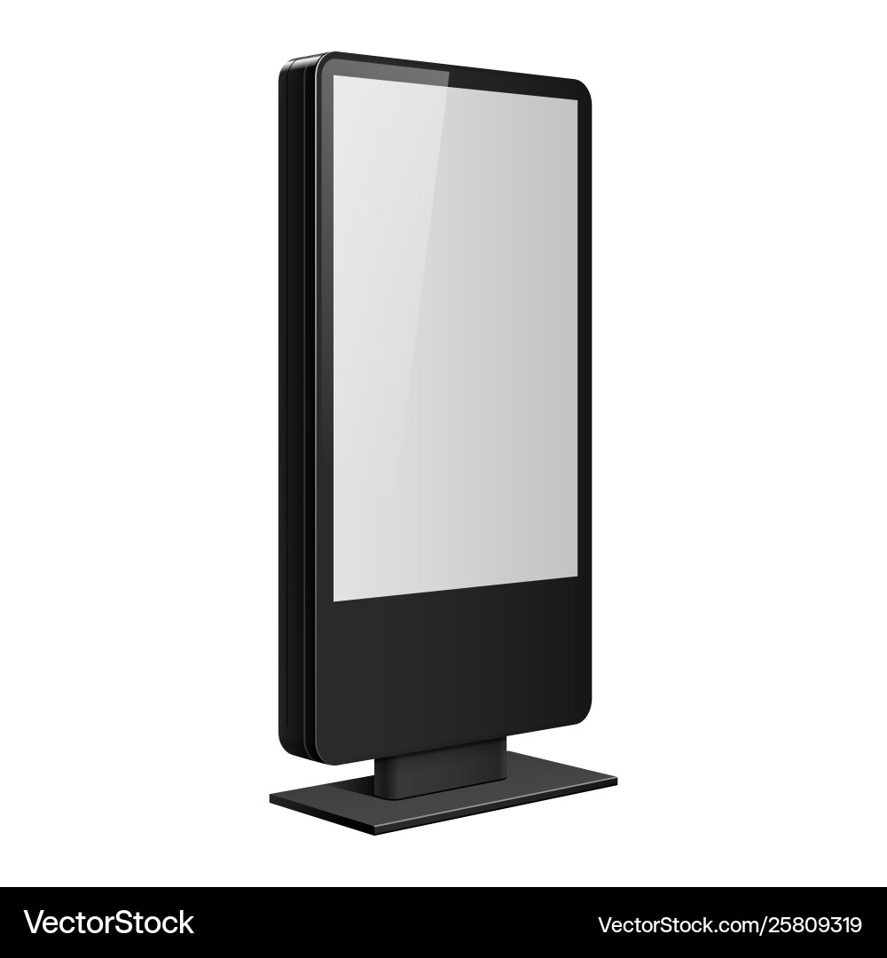 Realistic light box template on white background Vector Image