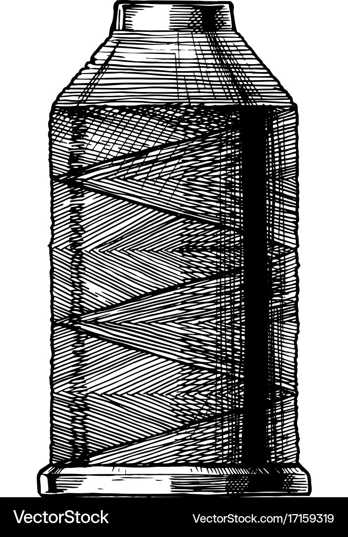 Sewing thread bobbin Royalty Free Vector Image