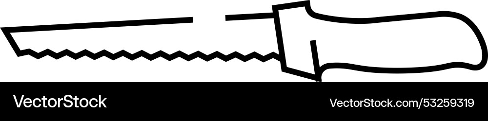 Wallboard saw line icon Royalty Free Vector Image