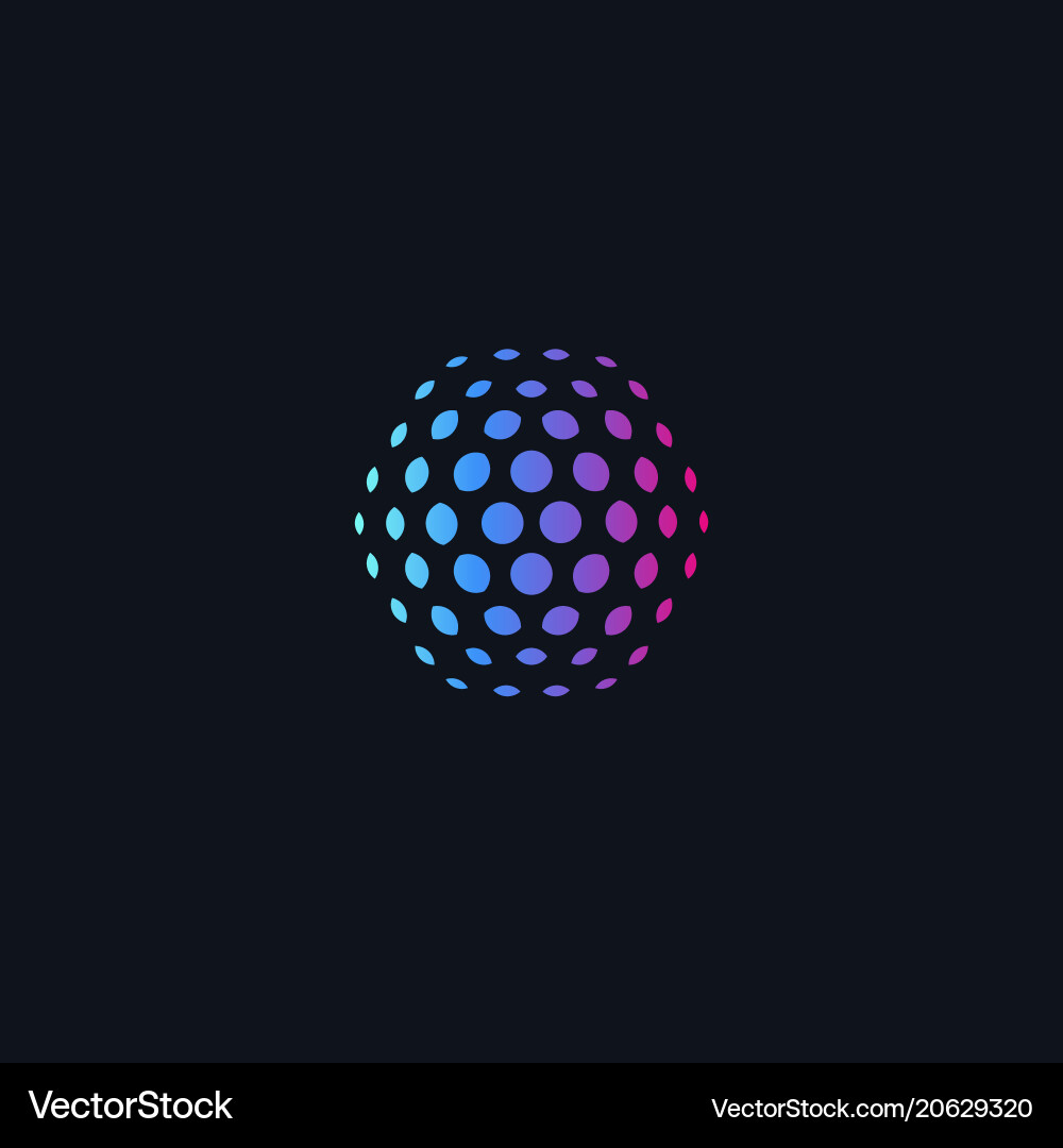 Abstract Colorful Globe Logo Royalty Free Vector Image