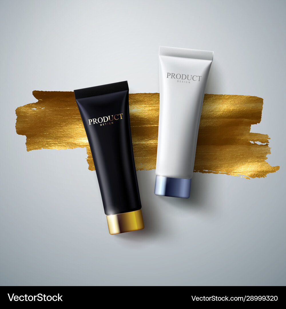 Cosmetic product packaging design Royalty Free Vector Image