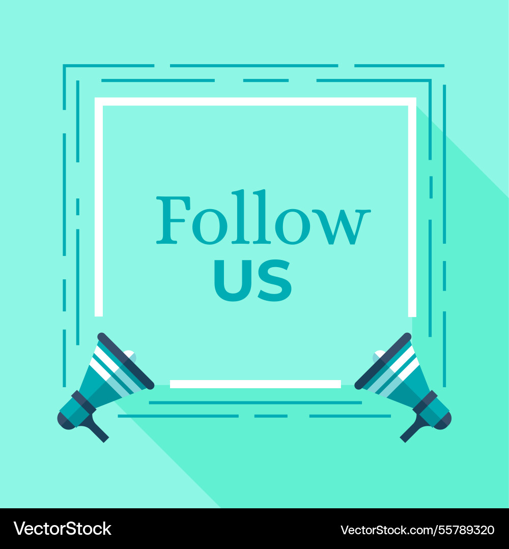 Follow us Royalty Free Vector Image - VectorStock