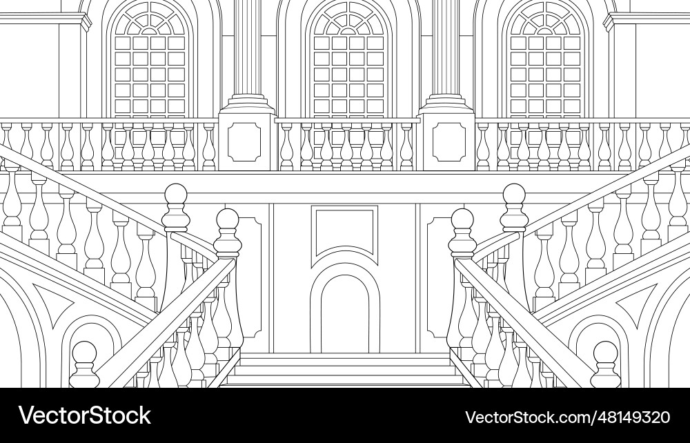 Grand Castle Interior Royalty Free Vector Image