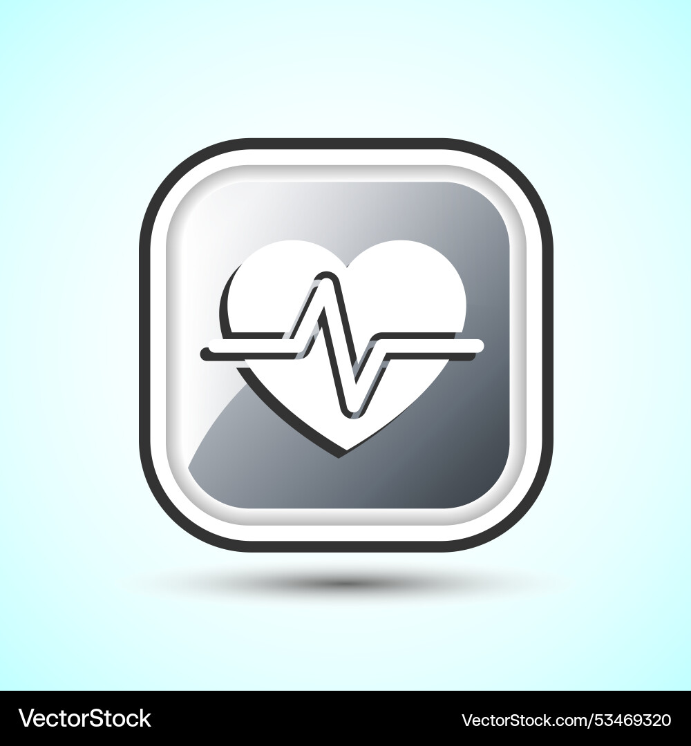Heartbeat pulse icon design for web Royalty Free Vector