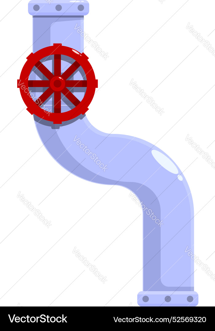 Pipeline system with valve showing plumbing Vector Image Pipeline system with valve showing plumbing Vector Image