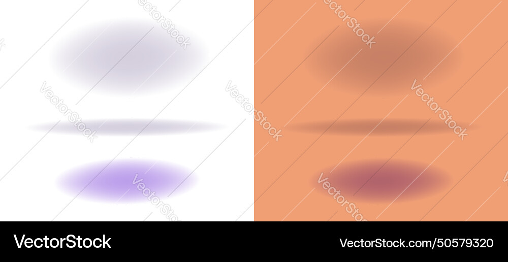 Shadow graphic element set oval mesh shade effect Vector Image