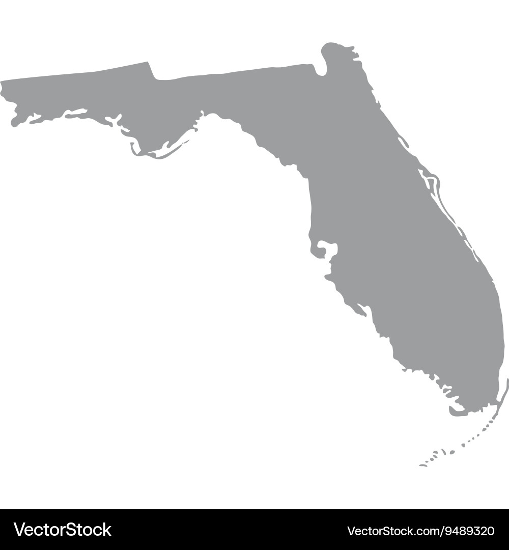 Us state of florida Royalty Free Vector Image - VectorStock