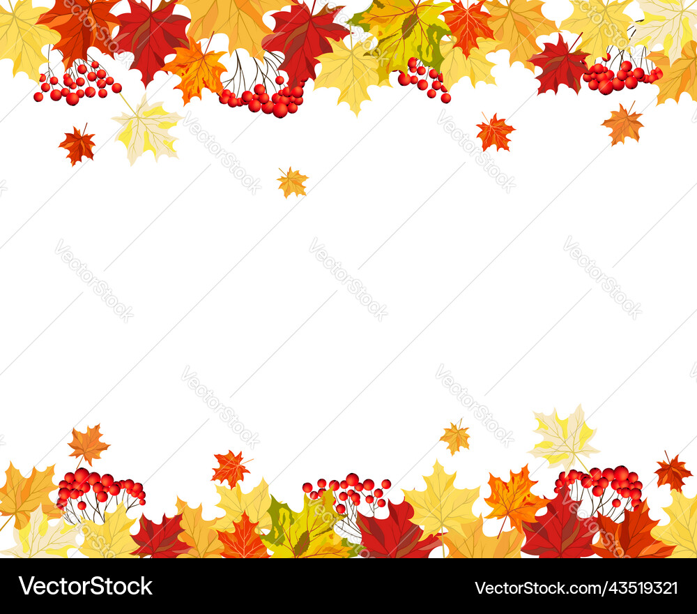 Autumn Leaf Border - Fall Foliage Royalty Free Vector Image