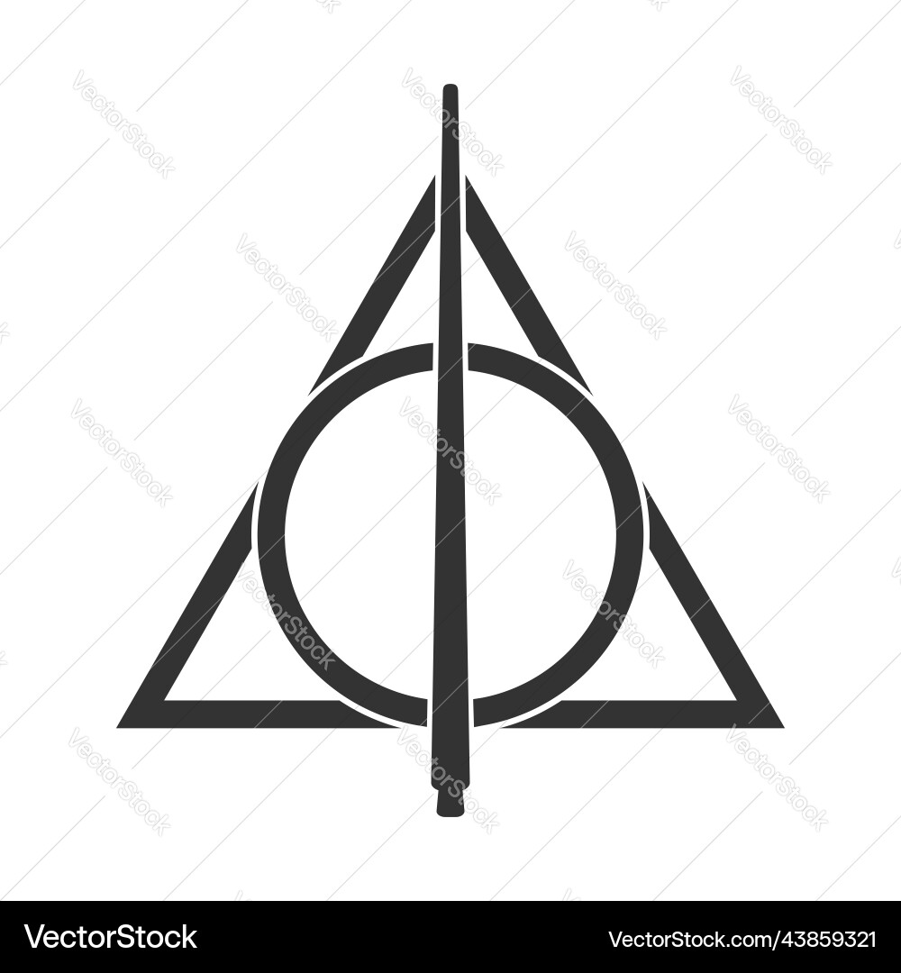 Deathly hallows a symbol from the harry Royalty Free Vector