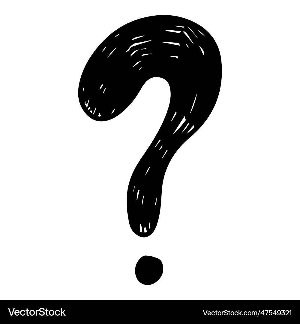 Doodle sketch style of question marks hand drawn Vector Image