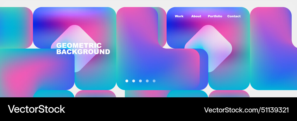 Geometric background with gradient of azure and Vector Image