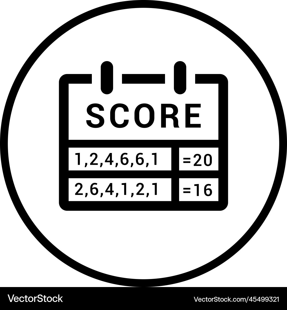 Score scorecard icon Royalty Free Vector Image