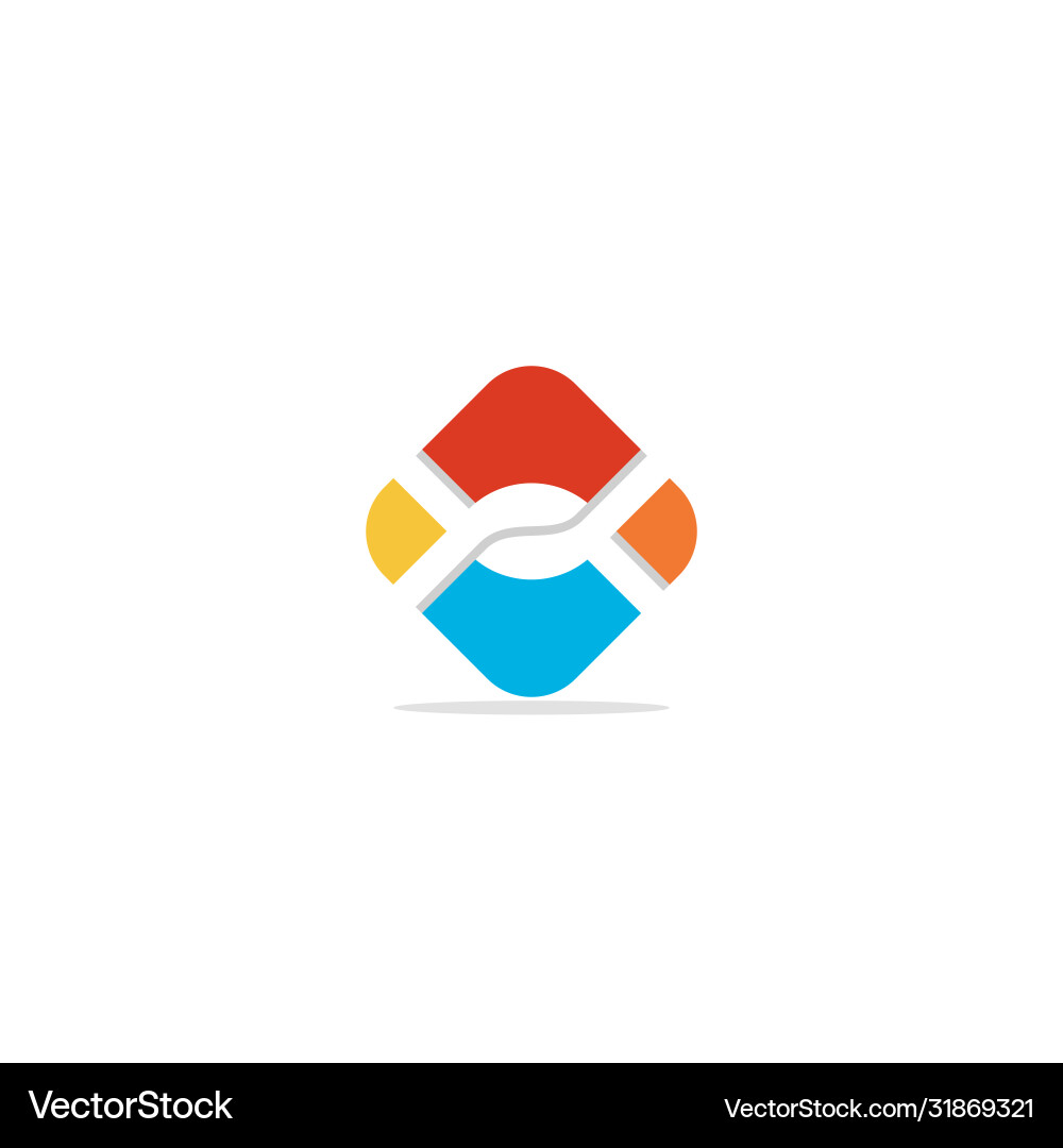 Square colored logo Royalty Free Vector Image - VectorStock