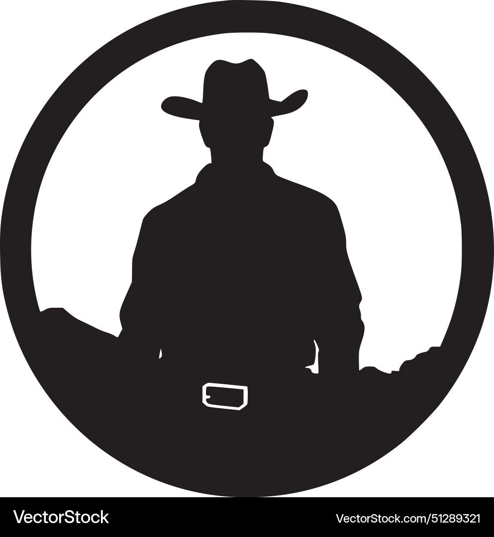 Western - black and white Royalty Free Vector Image