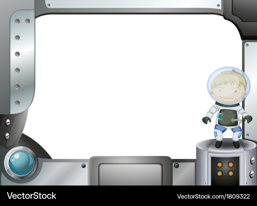A frame with an astronaut Royalty Free Vector Image