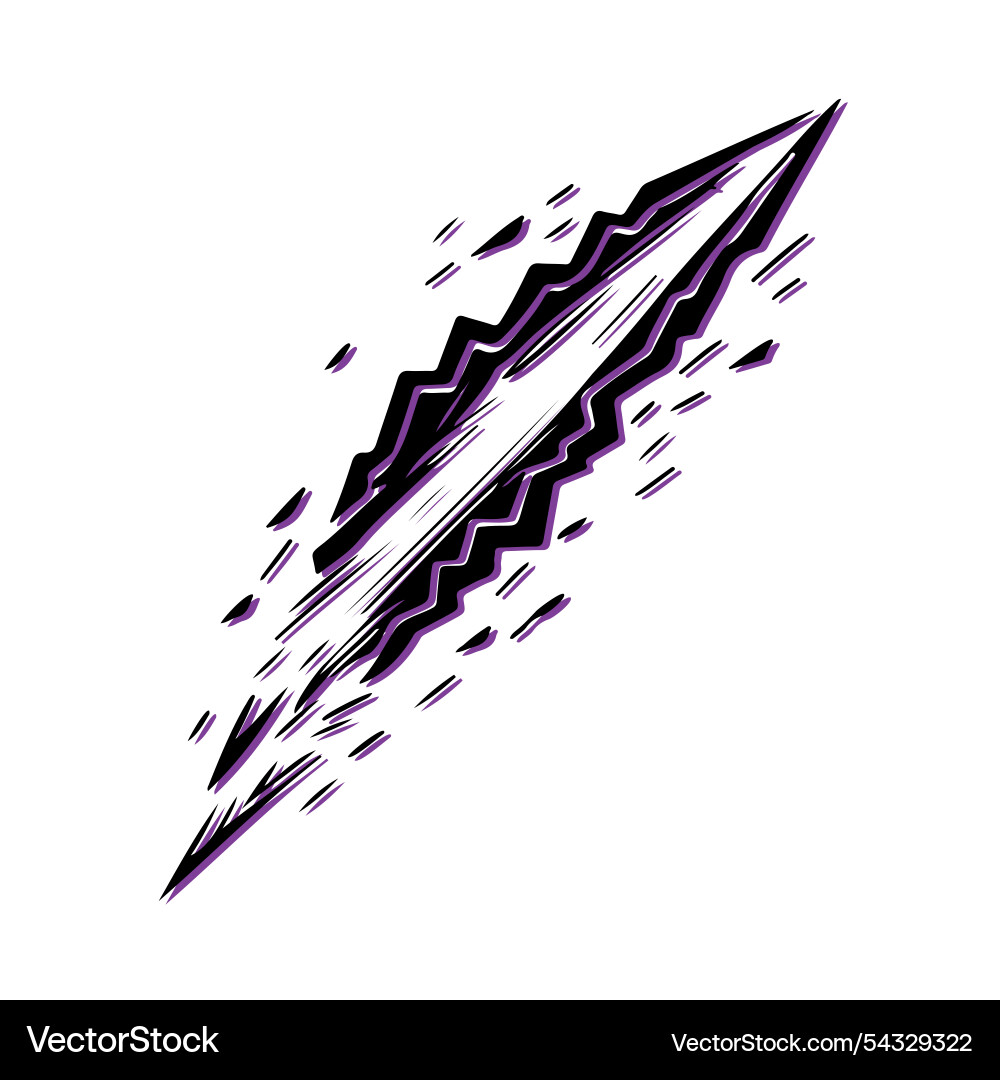 Abstract lightning bolt design concept of energy Vector Image