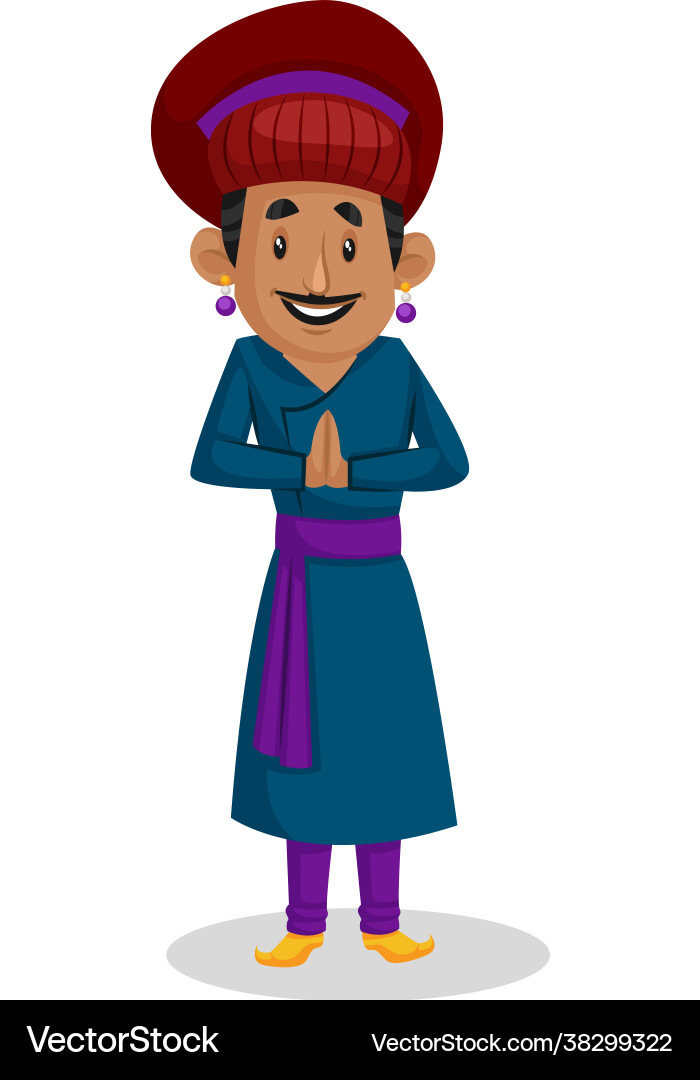 Birbal cartoon character Royalty Free Vector Image