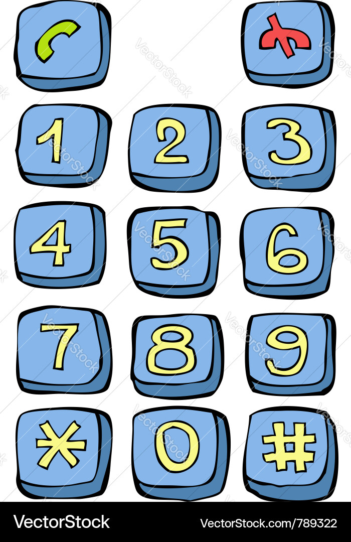 Button phone Royalty Free Vector Image - VectorStock