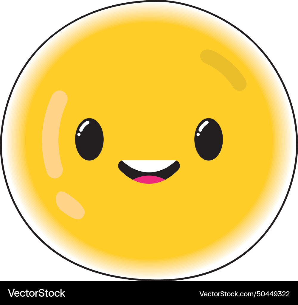 Cute happy emoji icon Royalty Free Vector Image