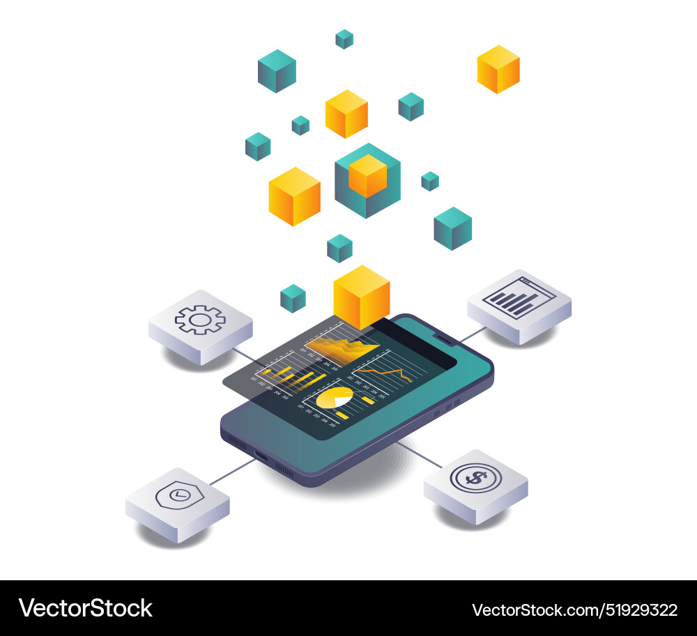 Data analysts analyzing business Royalty Free Vector Image