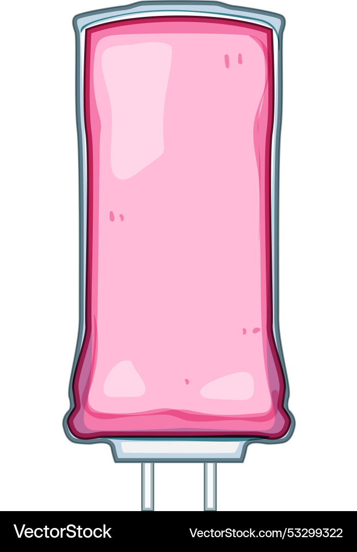 Intravenous iv drip bag cartoon Royalty Free Vector Image