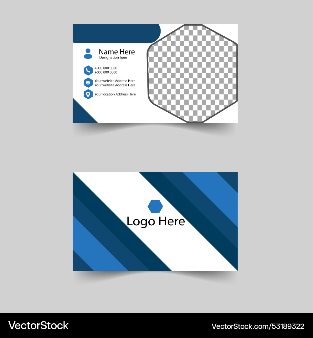 Modern and clean professional business card Vector Image