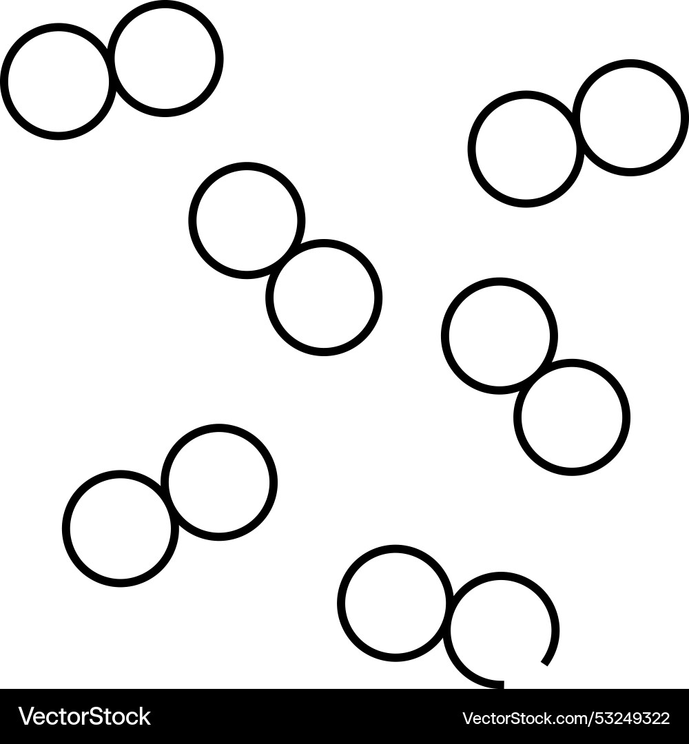 Pneumococcus infection line icon isolated Vector Image