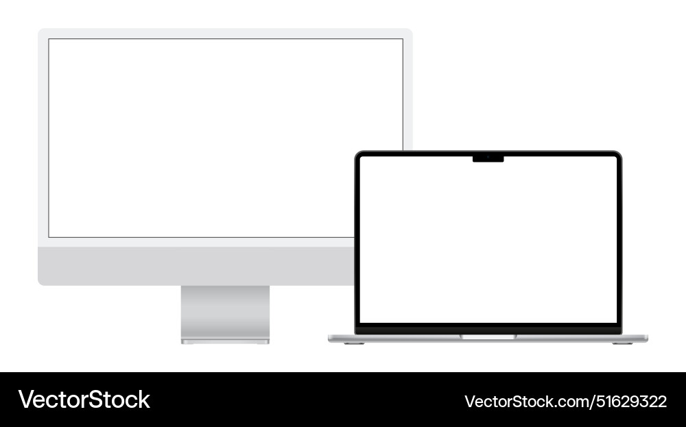 Set of apple gadgets and devices macbook 14 pro Vector Image