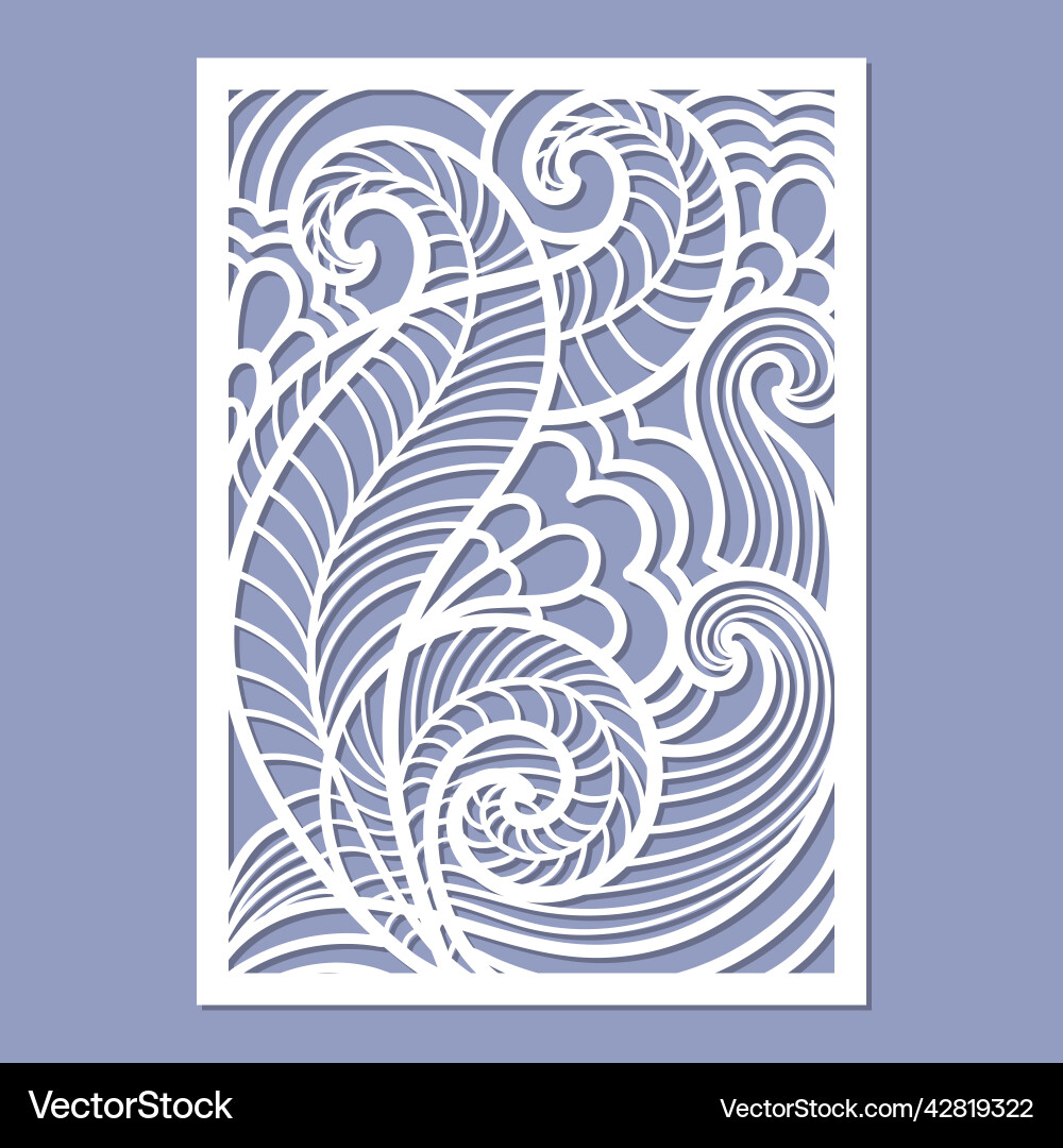 Template for laser cutting of any materials Vector Image