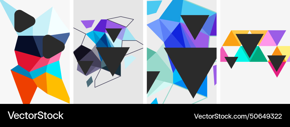 Triangle geometric abstract backgrounds Royalty Free Vector