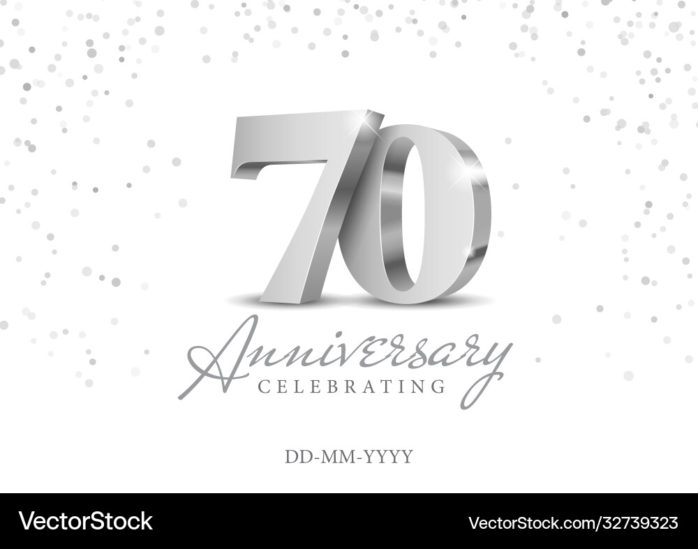 70th Anniversary Celebration Royalty Free Vector Image