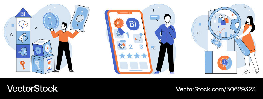 Business services allocating resources wisely Vector Image