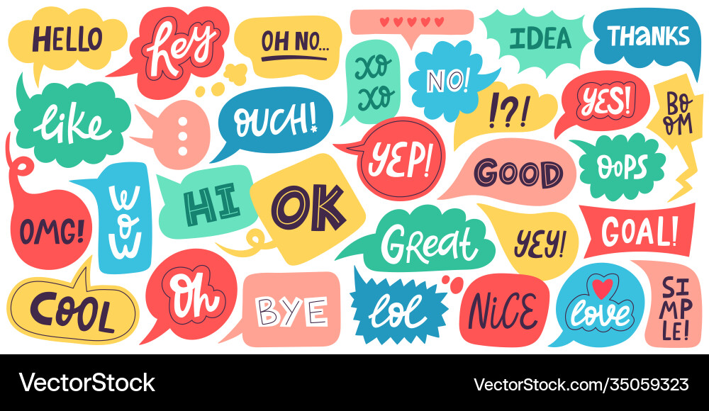 Chat Bubbles & Dialogue Balloons Royalty Free Vector