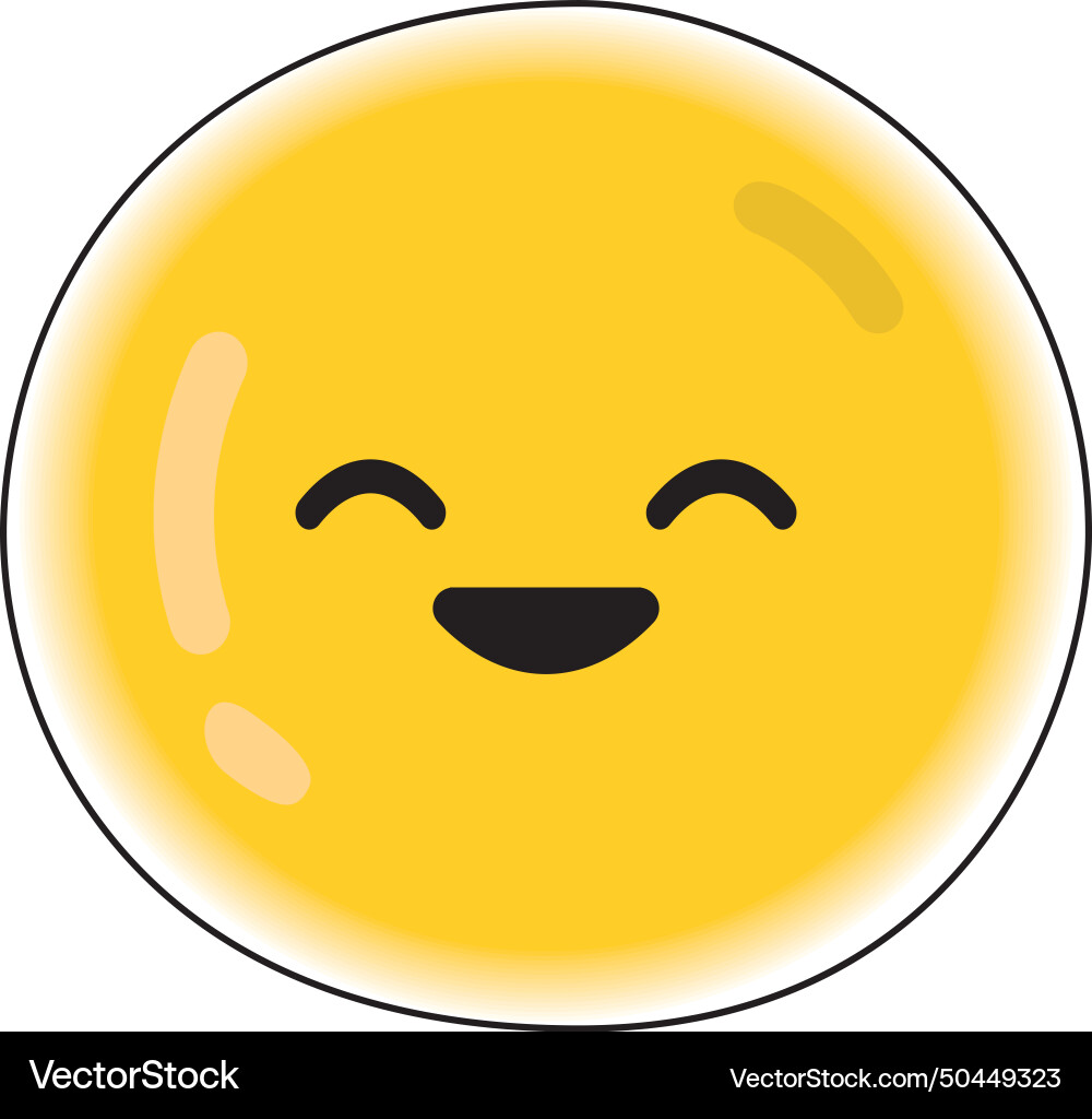 Cute happy emoji icon Royalty Free Vector Image