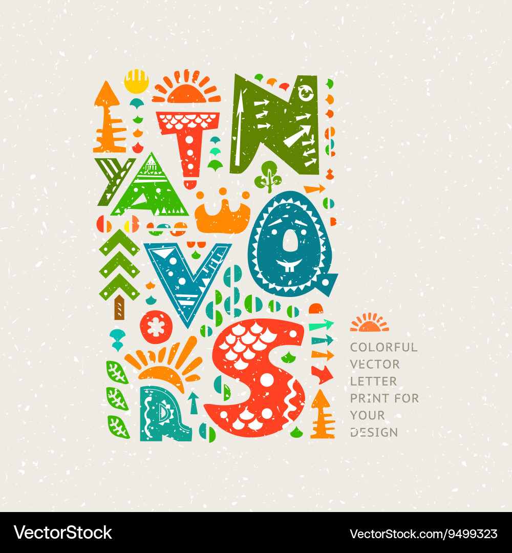 Cute letters Royalty Free Vector Image - VectorStock